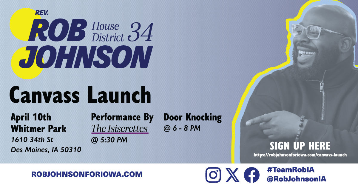 Canvass Launch - Rob Johnson For Iowa